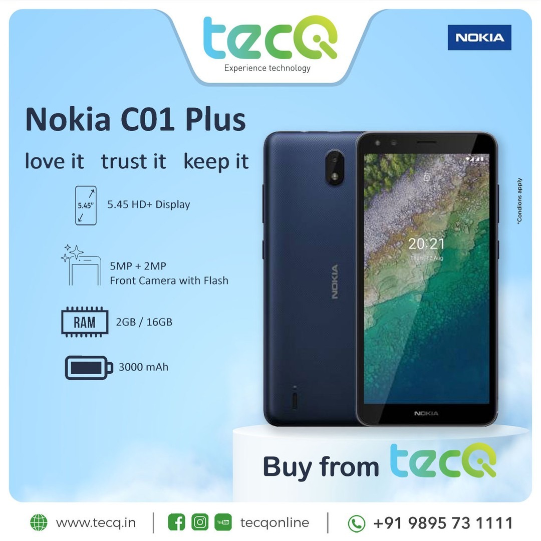 Nokia അവതരിപ്പിക്കുന്ന ഏറ്റവും പുതിയ ബജറ്റ് സ്മാർട്ട്ഫോൺ Nokia C01 Plus ...